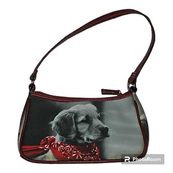 Vintage | Bags | Vtg Purse Frankie Johnnie Red Shoulder Bag Labrador ...